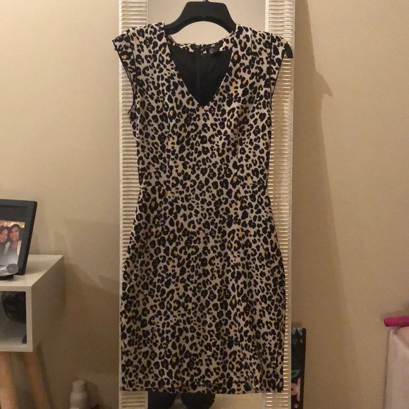 H&M | Dresses | Hm Leopard Print Cocktail Dress | Poshmark
